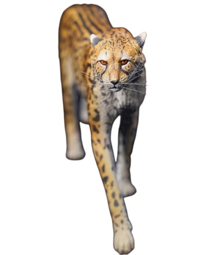 JXK Collectible Leopard Figure: King Cheetha, Expertly Hand-Painted, L